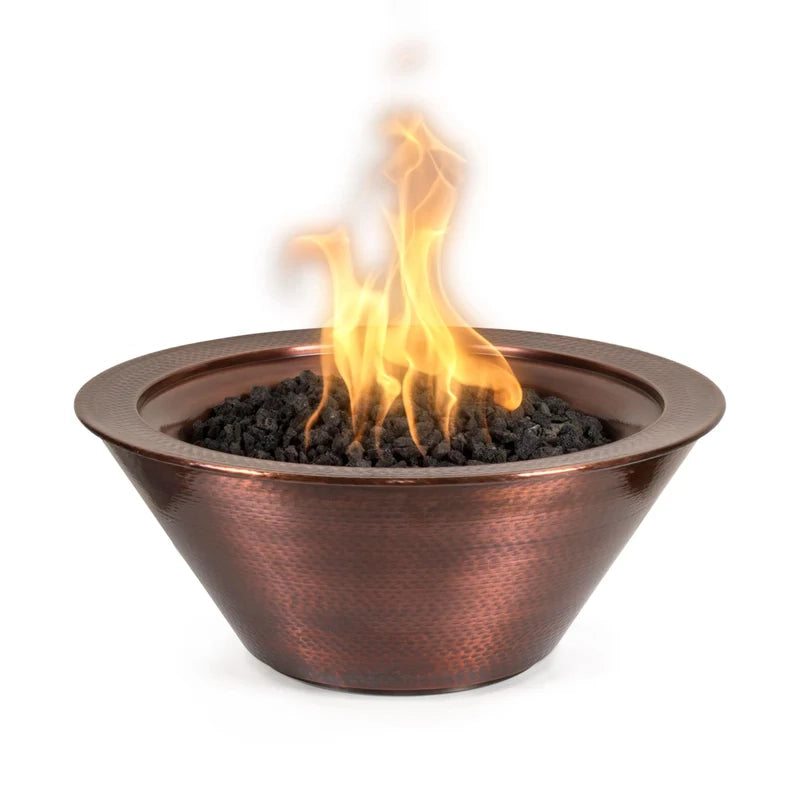The Outdoor Plus Cazo 31″ Hammered-Patina Copper Fire Bowl — Premium ...